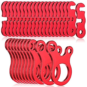 30 Pieces Aluminum Alloy Guyline Cord Adjuster Camping Rope Tensioner Aluminum Alloy Tent Rope Tightener for Tent Camping Hiking Outdoor Activity, 2 Styles