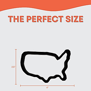 United States of America Cookie Cutter with Easy to Push Design, for Baby Showers, Work Events, and Birthday Celebrations (4 inch)