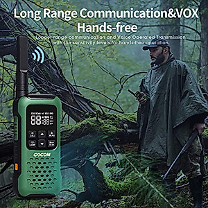 GOCOM G9 Waterproof Walkie Talkie for Adult Long Range, Floating Portable Two Way Radio, NOAA Weather Alert,SOS,Flashlight, Rechargeable 2 Way Raido for Adults (4 Pack)