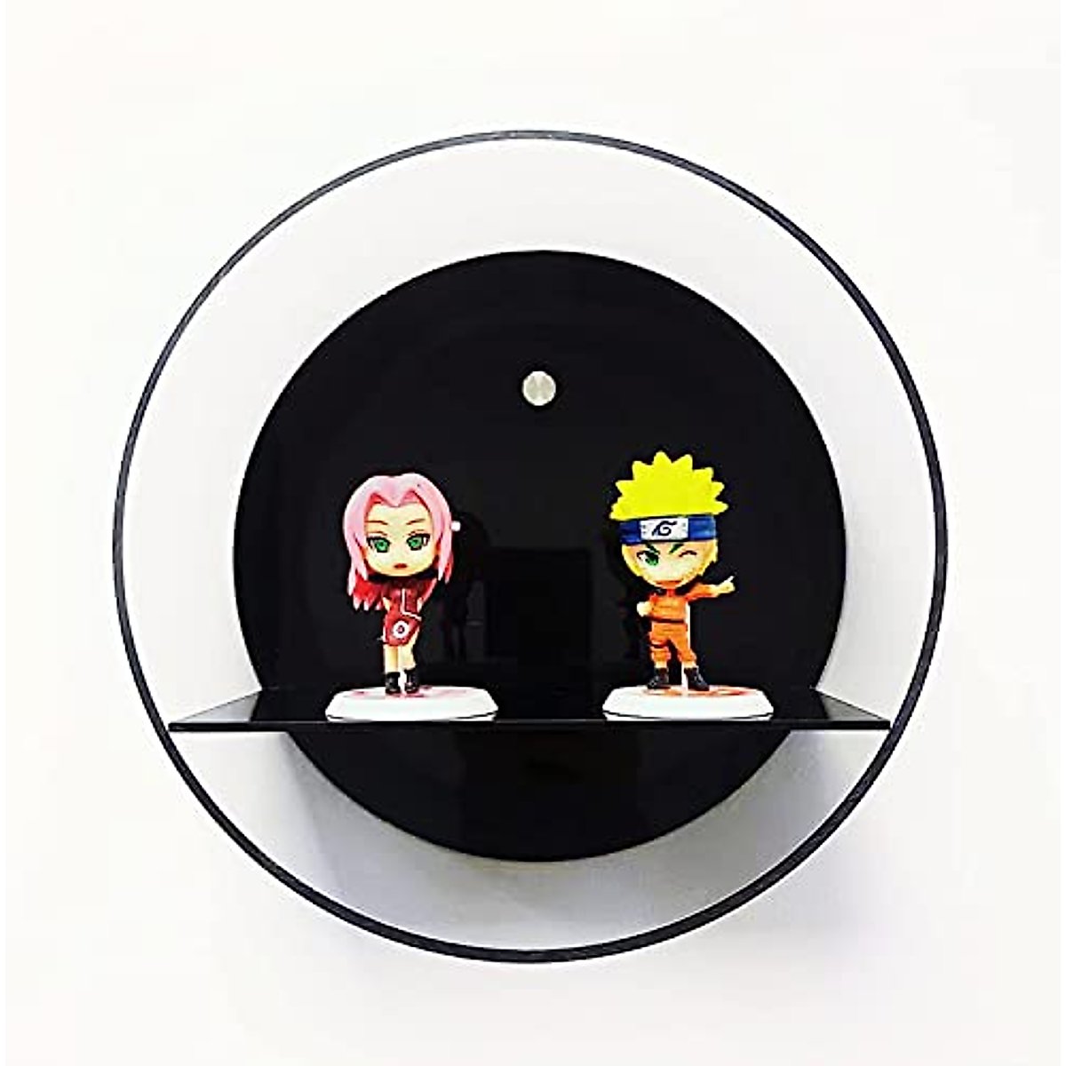 ROYALITA Acrylic Floating Display Shelf for Funko Pops, Handmade Wall Display Shelves - Perfect Display for Funko Pop Figures, Colorful Acrylic Display for Collectibles,Black