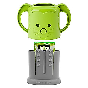 MyDrinky - The Adjustable Juice Box Holder Lime