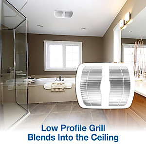 Air King AK100D Energy Star Qualified Dual Speed Exhaust Bath Fan with 100-CFM and 1.5-Sones, White Finish