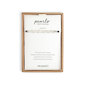 DEMDACO Pearls From Within Silver Tone One Size Fits Most Brass Iron Bracelet