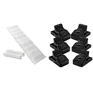 Rat and Mouse Traps and Sticky Rat Traps 'N Mouse Glue Traps – This Bundle has Set of 6 Large Snap Traps for Mice Chipmunks ‘N Squirrels with 2 XL Large Heavy Duty Clear Pre Baited Mats for Trapping M