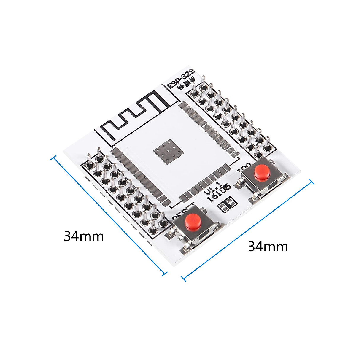 Alinan 2 Sets ESP-32S ESP-32F Module Matching Adapter Board WiFi Bluetooth Module + ESP-WROOM-32 ESP32 Module