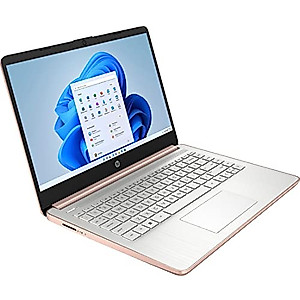 HP 14" Chromebook for Student and Business, HD Thin and Light Chromebook Laptop, Intel Celeron Processor N4120, 4GB RAM, 64GB eMMC, HDMI, Wi-Fi, Bluetooth, Chrome Os, Rose Gold, with 5ave Mousepad