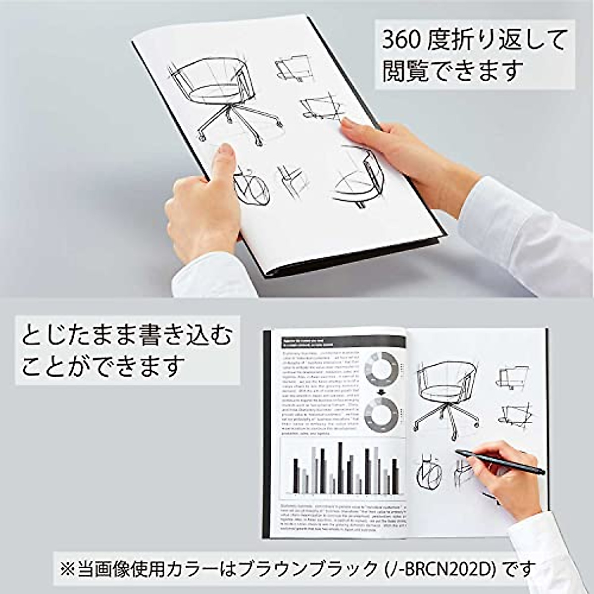 Kokuyo Bizrack Clipnote Punchless, Clip Folder, Holds up to 25 Sheets, A4-S, Off-White, Japan Import (NO-BRCN202W)