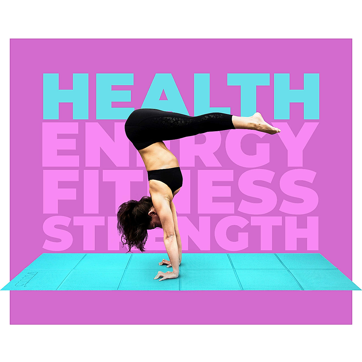 VViViD Folding Travel Yoga & Exercise Mat, With Water-Proof Carry Bag