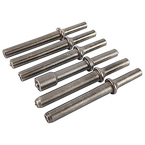 YaeCCC 7 Pcs Heavy Duty Smoothing Pneumatic Air Rivet Hammer Tools Steel Air Hammer Chisel Pneumatic Hammer for Hollow Solid Half-hollow Rivet