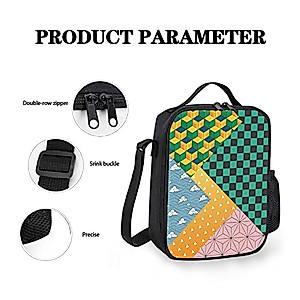 cwixnao 3pcs Printed Backpack Set, Leisure Bookbag Anime Fans Daypack with Lunch Box Pencil Case for Boys And Girls