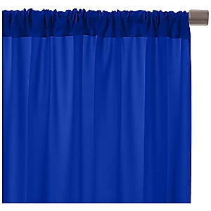 AK TRADING CO. 10 feet x 10 feet Polyester Backdrop Drapes Curtains Panels with Rod Pockets - Wedding Ceremony Party Home Window Decorations - Royal Blue (DRAPE-5x10-ROYAL)