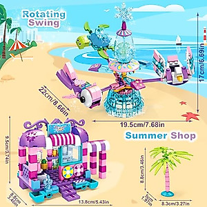 Sitodier Girls Building Blocks Toys 638 Pieces 4 Models Princess Building Bricks Toys for Kids STEM Construction Play Set Toy Best Gifts for Girls Age 6-12 Birthday Christmas