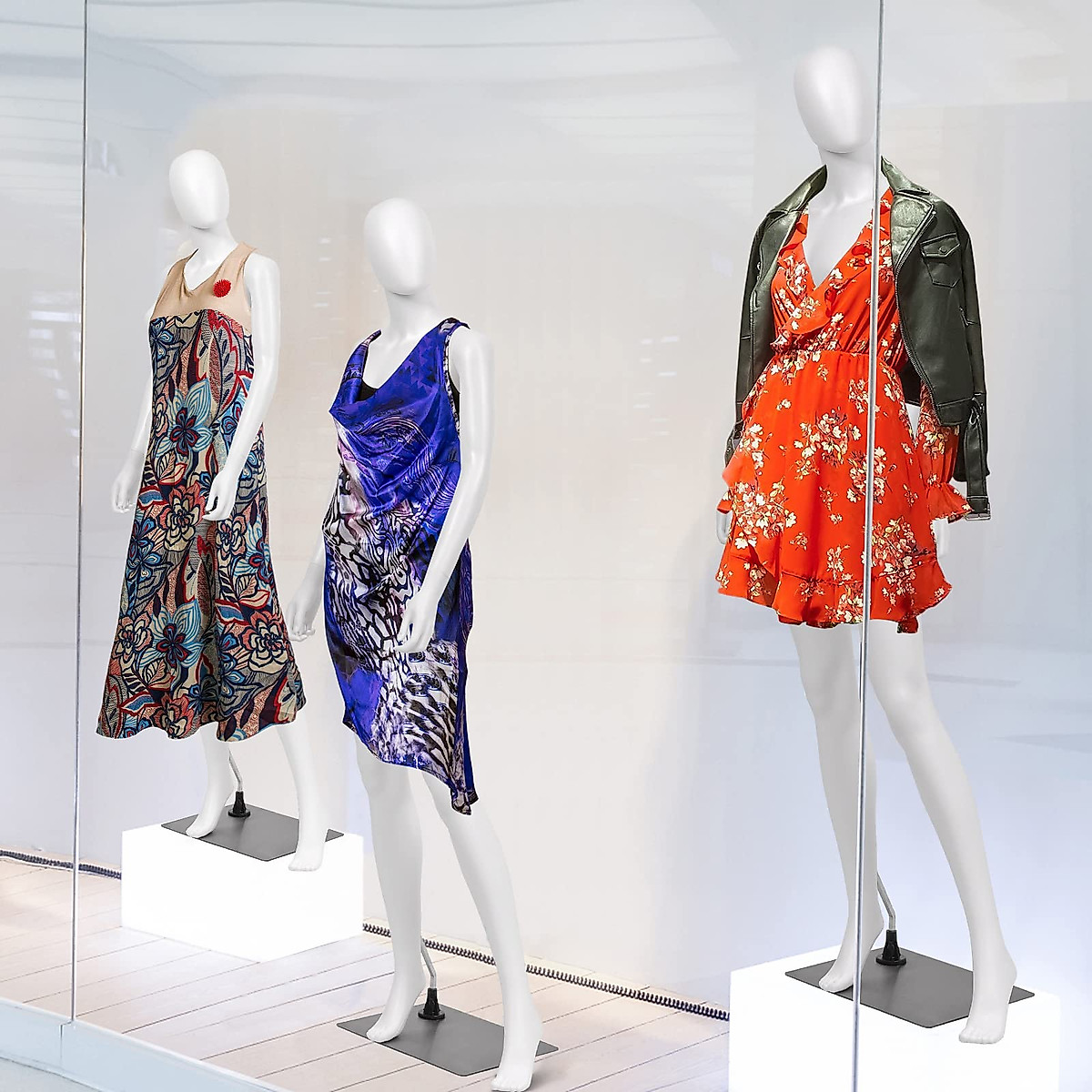 GOFLAME Female Mannequin Full Body, 69 Inches Realistic Mannequin Torso with Adjustable Postures & Detachable Body Parts, Sturdy Metal Base, Dress Model for Window Display, Exhibition, Drawing Office