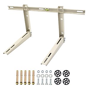 Yarssihha Mini Split Wall Mounting Bracket for Universal 7000-24000 BTU Ductless Air Conditioners Heat Pumps, Outdoor Heavy Duty Adjustable Wall Mount AC Bracket, Max Load: 260LBS