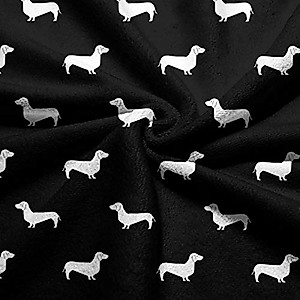 antoipyns Black and White Dachshund Silhouette Highly Absorbent Large Decorative Hand Towels Multipurpose for Bathroom, Hotel, Gym and Spa (16 X 30 Inches)