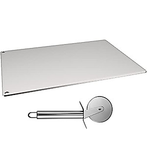 VEVOR Steel Pizza Stone for Oven, Steel Pizza Plate, A36 Steel Baking Steel Pizza Stone for Grill, Steel Pizza Pan with 20x Higher Conductivity for Pizza & Bread Indoor & Outdoor (Silver)