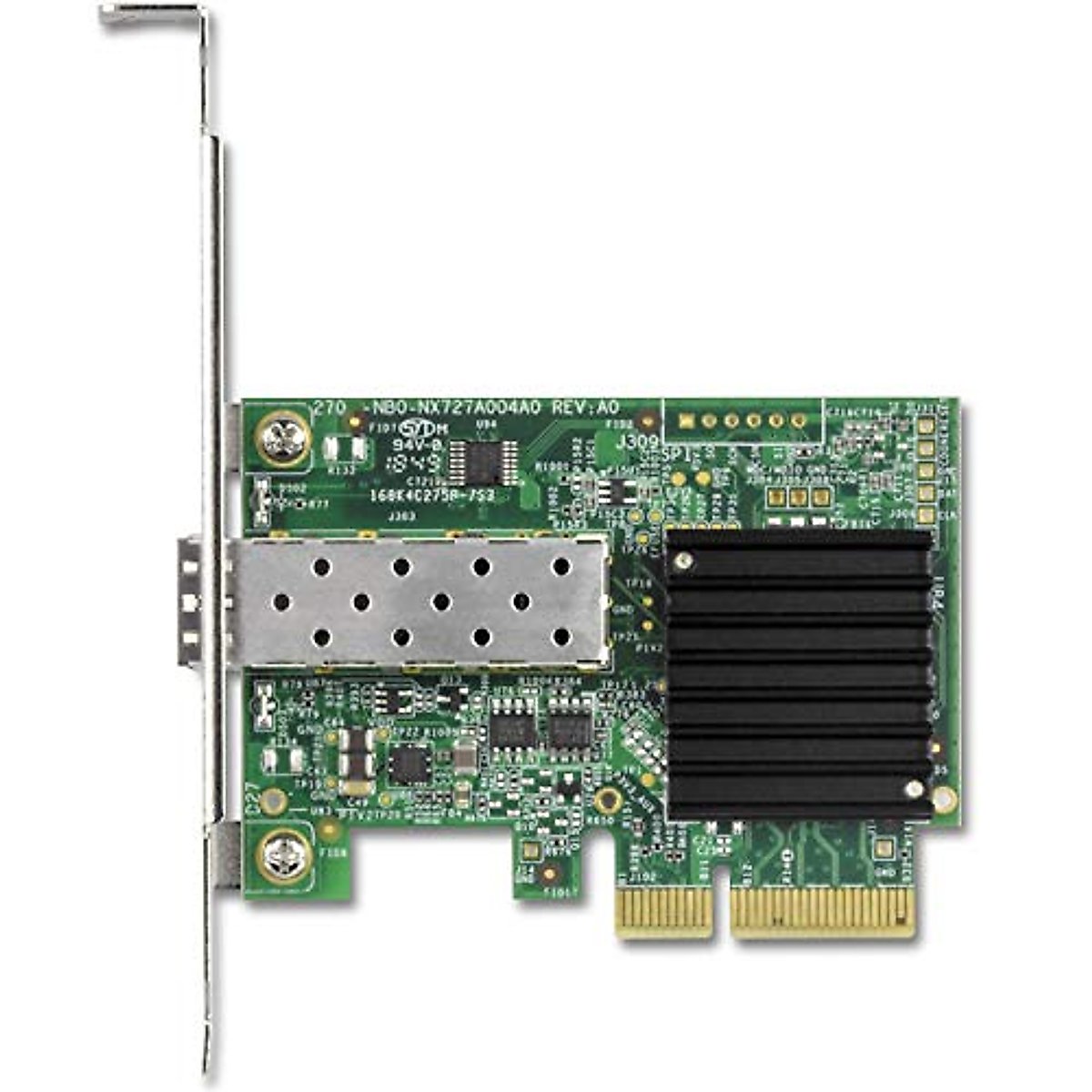 TRENDnet 10 Gigabit PCIe SFP+ Network Adapter, Convert A PCIe Slot Into A 10G SFP+ Slot, Supports 802.1Q, Standard & Low-Profile Brackets Included,Compatible with Windows & Linux, Black,TEG-10GECSFP