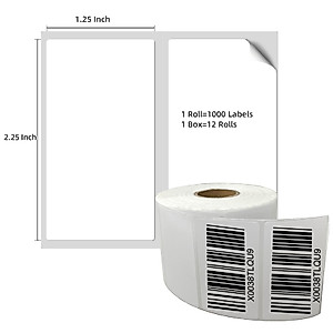 AKOGIRSE 4 Rolls 4x6 Direct Thermal Shipping Labels, 12 Rolls 2.25"x1.25" Multipurpose Barcode/FNSKU/UPC/FBA Direct Thermal Label, Water & Grease Resistant, Ultra Strong Adhesive, Perforated, BPA Free