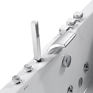 Empava Whirlpool Bathtub Massage Soaking SPA Chromatherapy Jets Tub Model 2021 67JT408