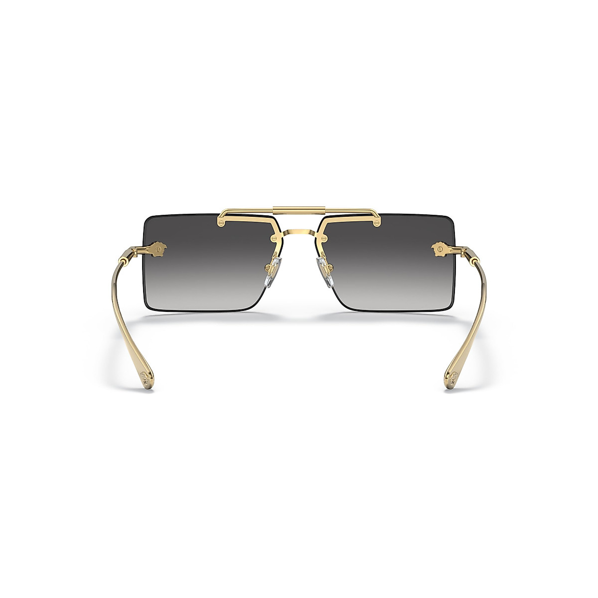 Versace Woman Sunglasses Gold Frame, Grey Gradient Lenses, 60MM
