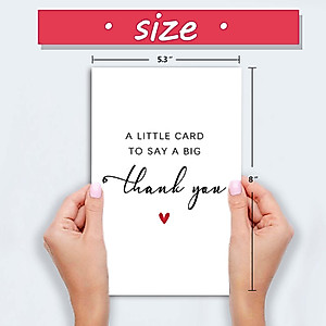 Zyulin Simple Thank You Card, Funny Thank You Card for Men Women, Thank You Gifts Card for Teacher Boss, A Little Card to Say A Big Thank You