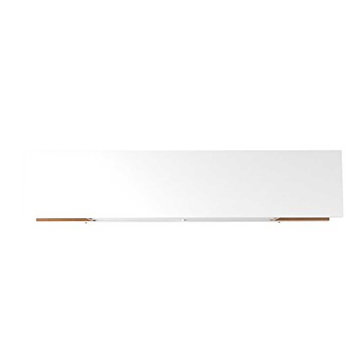 Manhattan Comfort Utopia Collection Mid Century Modern TV Stand With Open 3 Open Shelves and Two Open Cubbies, White/Wood
