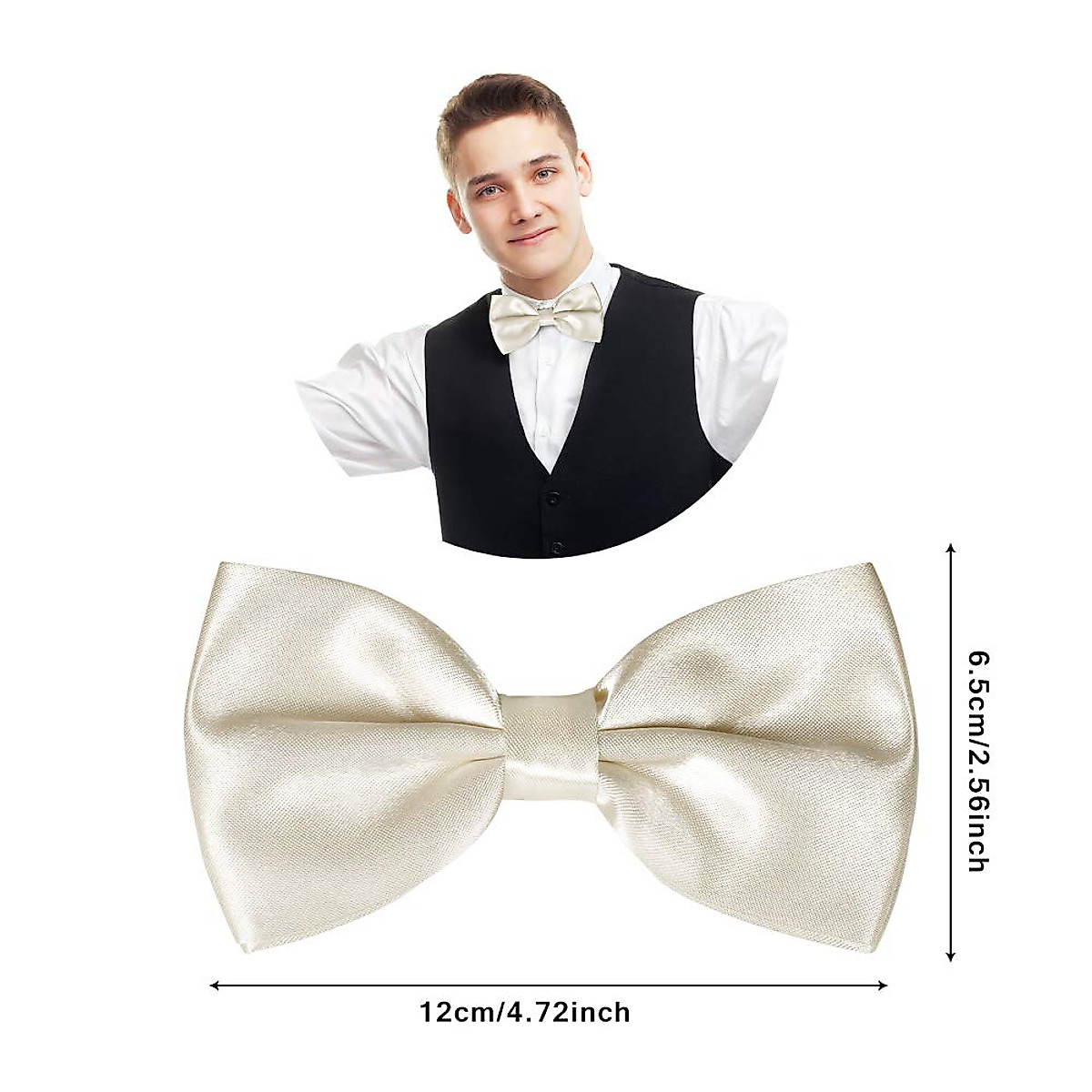 sinoeem 1920s Mens Gatsby Gangster Costume Accessories Set with Pocket Watch,Hard Felt Panama Hat, Y-Back Suspenders & Pre Tied Bow Tie,Toy Cigar & Fake Mustache, Beige-01, 15