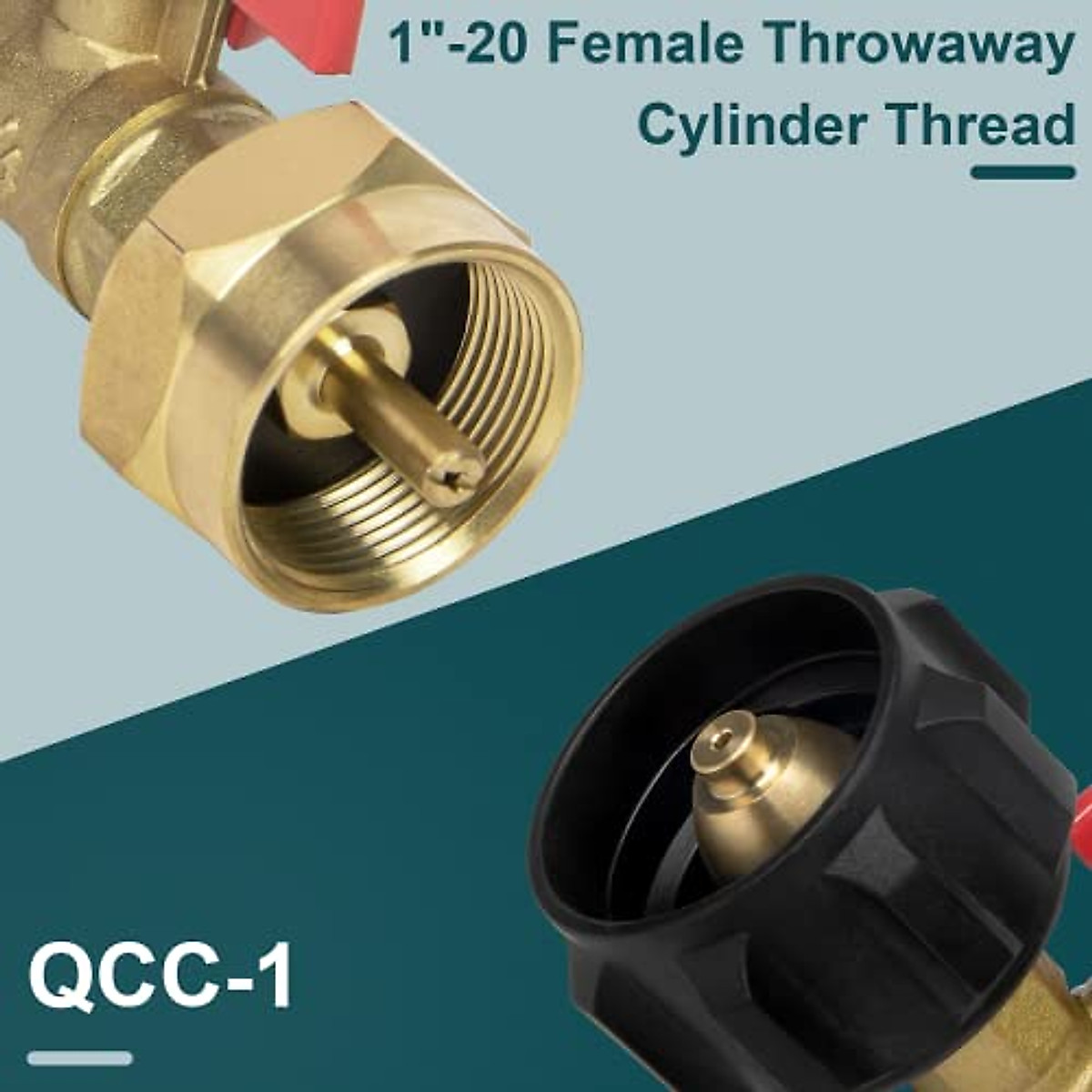 GASPRO Upgraded Propane Refill Adapter with Valve and Gauge, Fill 1 lb Bottles from 20 lb Tank, 90-Degree Elbow Design, Easy to Use, Solid Brass