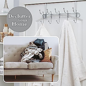 Simplify 10 Hanging Hook, Good for Towels, Jackets & Accessories, Fits Standard Doors, Chrome