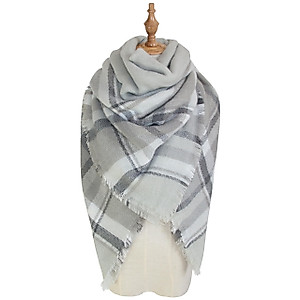 Neal LINK Women's Scarves Wraps Warm Blanket Scarf Shawl Winter Plaid Scarfs for Women