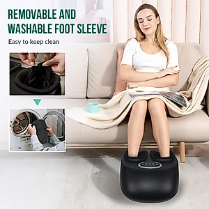 Snailax Foot Massager with Heat, Shiatsu Feet Massager Machine for Neuropathy Plantar Fasciitis, Kneading,Compression,Vibration Foot Massage Warmer,Gifts for Women,Men,Size 13