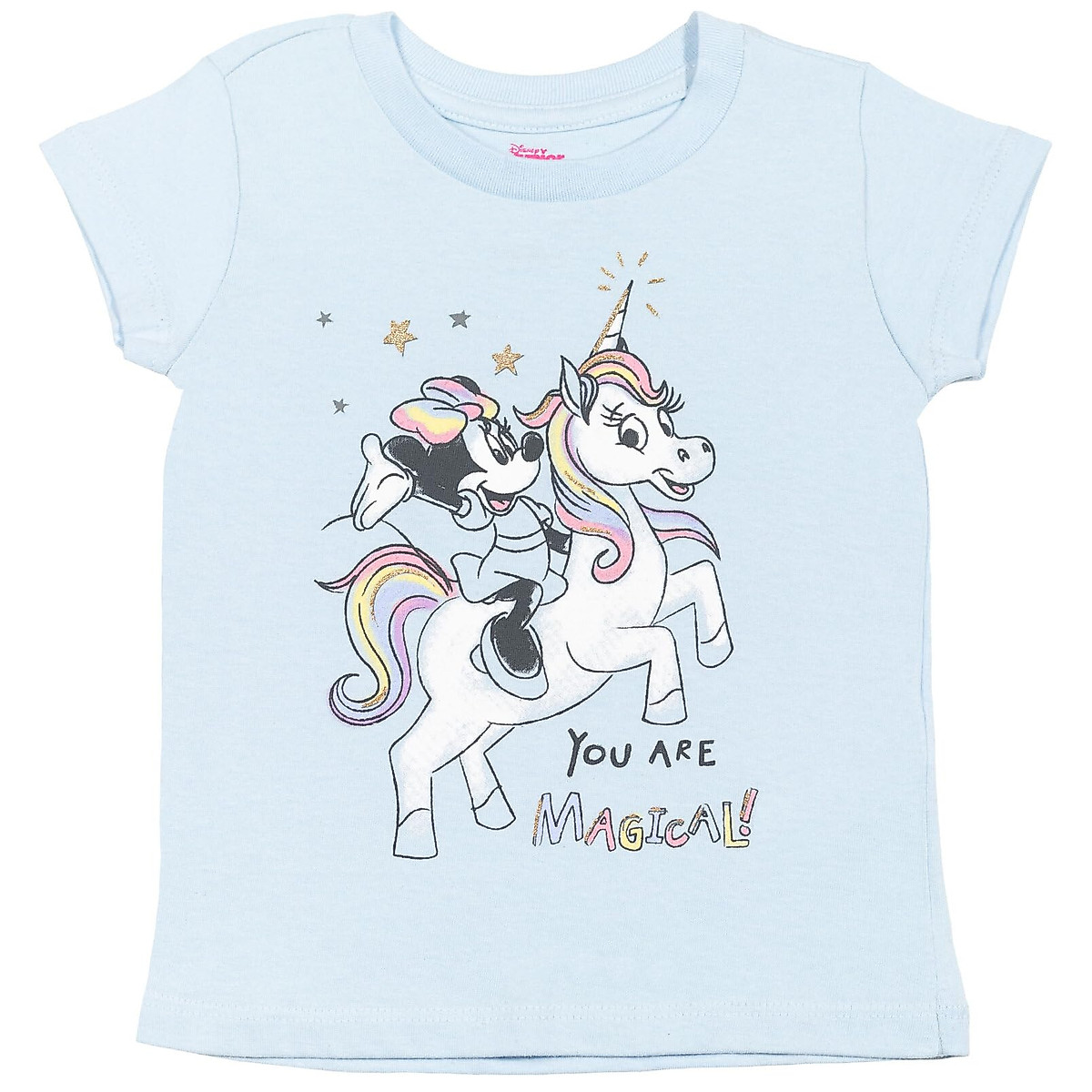 Disney Minnie Mouse Toddler Girls 3 Pack T-Shirts Pink/White/Blue 5T