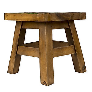 Brontosaurus Dinosaur Design Hand Carved Acacia Hardwood Decorative Short Stool