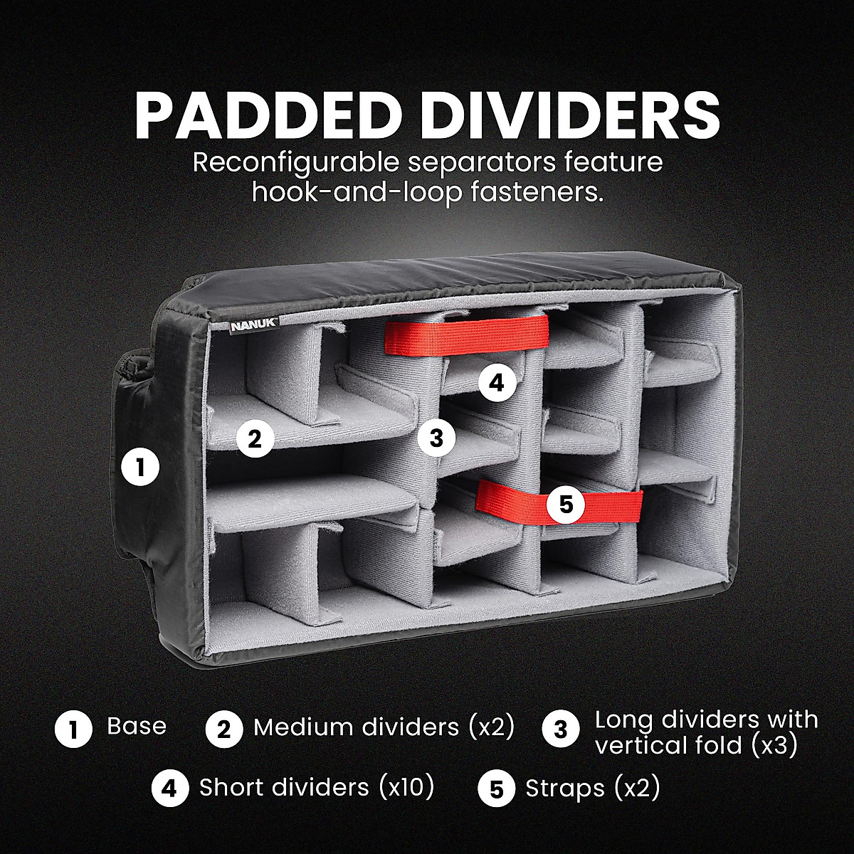 Nanuk Wheeled Series 935 Lightweight NK-7 Resin Waterproof Hard Case with Lid Organizer and Padded Dividers, Orange