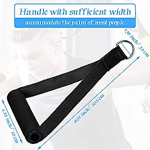 8 Pieces Resistance Band Handles Exercise Band Handles Replacement Fitness Strap Cable Machine Attachment Grips Pull Handles Resistance Bands for Resistance Training