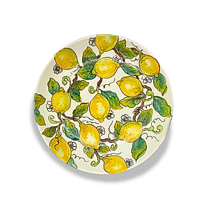 X Large Ceramic Bowl for Kitchen - Italian dinnerware pasta bowl - Platter serving tray - Hand painted Tuscan pottery bowls - Made in Italy plates set - Ceramics salad tuscan soul pottery