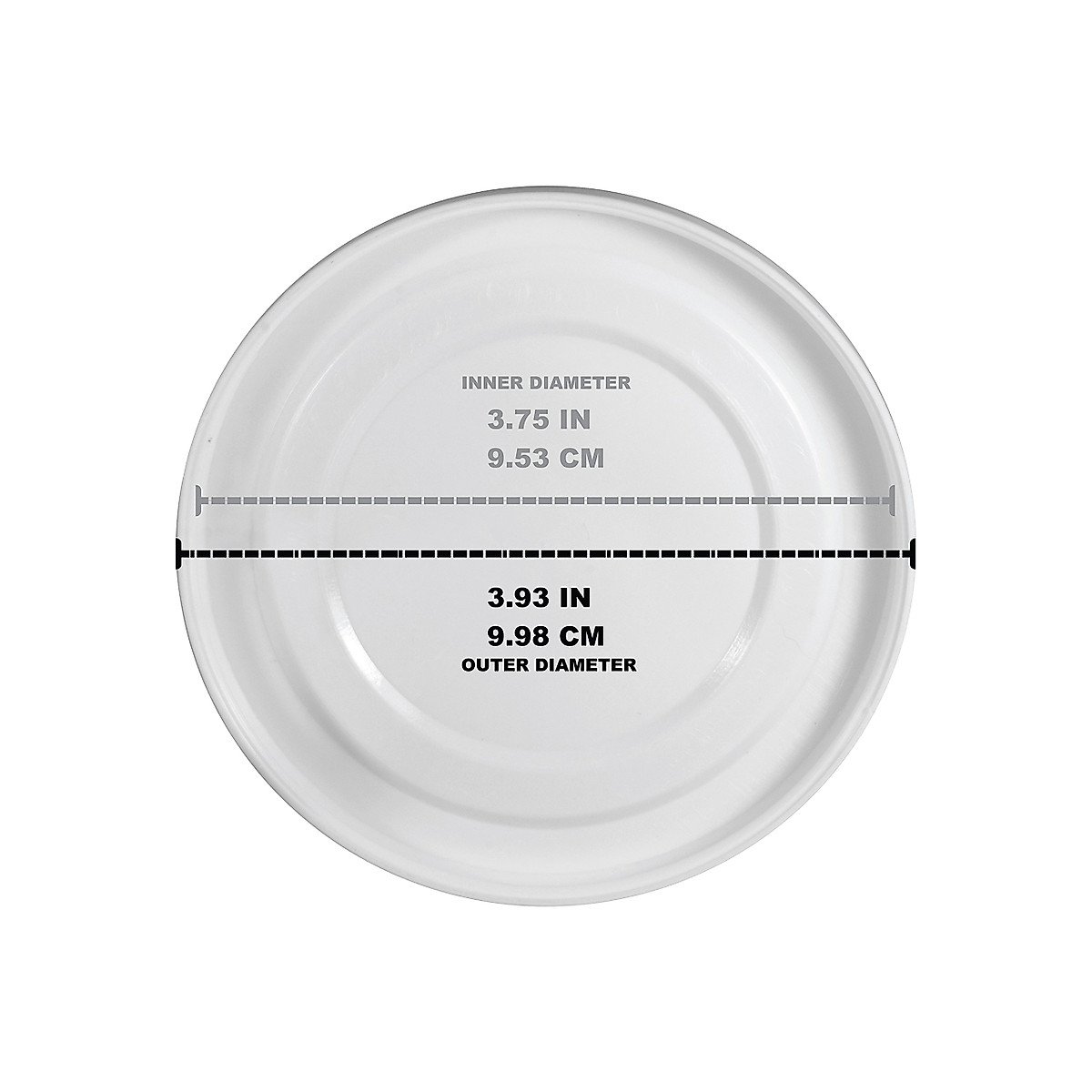 Mian White Plastic Lids fits Luminarc Working Glass 6 Pack