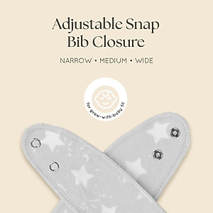 Dodo Babies Bandana Drool Bib Set – Four 100% Cotton Bibs with Soft Polyester Lining, 2 Pacifier Clips, Binky Case, Navy Dot Gift Bag for Baby Girl or Boy Shower – Adjustable Snap Fit for 3-24 Months