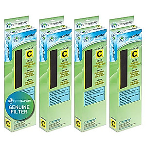 germguardian Guardian Technologies FLT50004PK FLT5000 HEPA Replacement Filter C, AC5000E, AC5250PT, AC5350B, AC5350BCA, AC5350W, AC5300B Air Purifiers, 4 pack