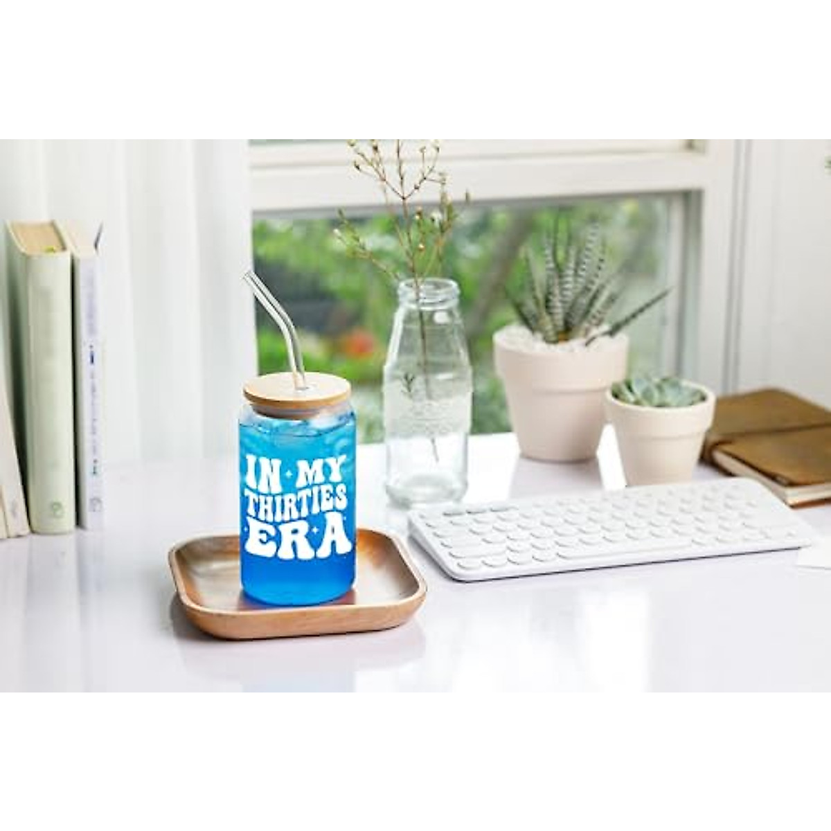 NewEleven 30th Birthday Gifts For Women - 30s Birthday Decorations For Women - 30 Year Old Gifts For Her, Women, Sister, Mom, Daughter, Best Friend - In My Thirties Era Glass - 16 Oz Coffee Glass