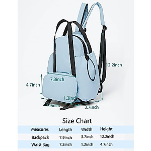 THE GYM PEOPLE Lightweight Mini Backpacks Womens Waterproof Travel Daypack Small Cute Crossbody Sling Bags