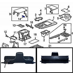 OMIMO Center Console Armrest Latch Fit for Acura RDX Accessories 2013 2014 2015 2016 2017 2018 Latch Lock Knob, Armrest Lid Latches with Same Spring as Original (1Pcs Black)