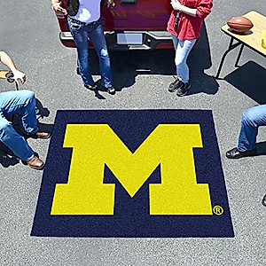 FANMATS 3407 Michigan Wolverines Tailgater Rug - 5ft. x 6ft. Sports Fan Area Rug, Home Decor Rug and Tailgating Mat
