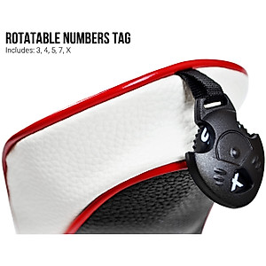 USA Golf Head Covers for Driver & Fairway Woods (Set of 3) - Premium Leather Headcovers, Designed to Fit All Woods and Drivers (Black)