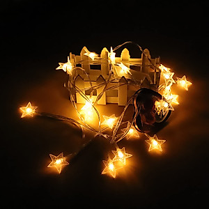 Led Fairy Lights Battery Operated, Mini Battery Powered Copper Wire Starry Fairy Lights for Bedroom, Christmas, Parties, Wedding, Centerpiece, Decoration Warm Light (1 pcs)