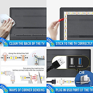 GIDERWEL Smart ZigBee 3.0 USB LED Strip Light RGBWW Kit Work with HUB Bridge TUYA Smart hub and Echo Plus for APP/Alexa Voice Control 6.56ft 5V RGB Cold Warm White RGBCCT Ambiance TV LightStrip Plus