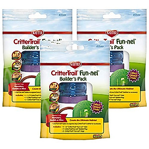 Kaytee 3 Pack of CritterTrail Fun-nel Builders Packs for Hamsters, Gerbils, or Mice