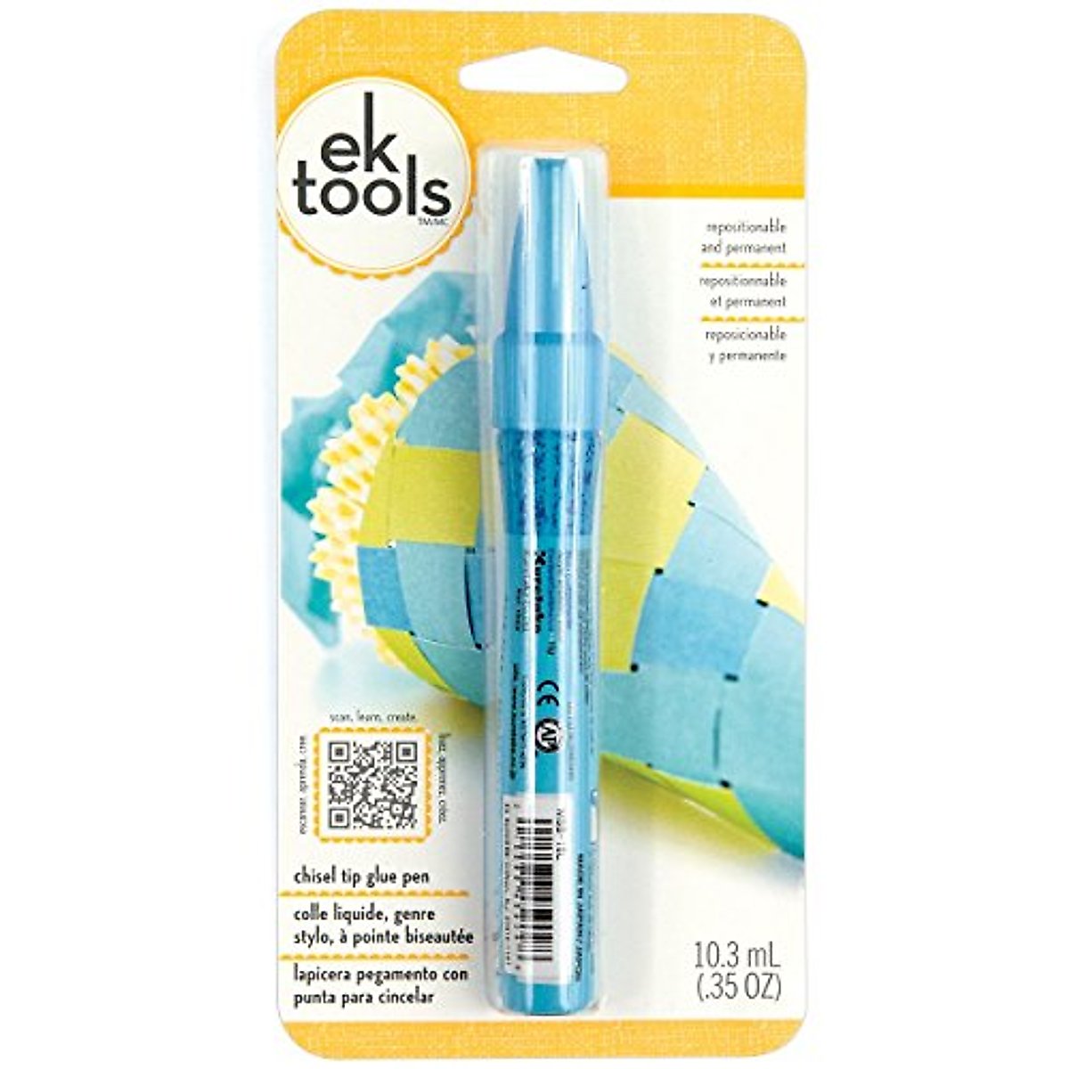 EK Tools 55-00012 Glue Pen Zig Chisel Tip 2 Way, Multicolor