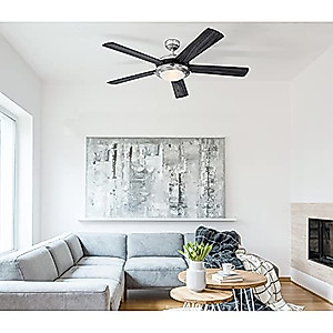 Westinghouse 7305400 Comet LED Ceiling Fan, 52 Inch, Brushed Nickel, Frosted Glass