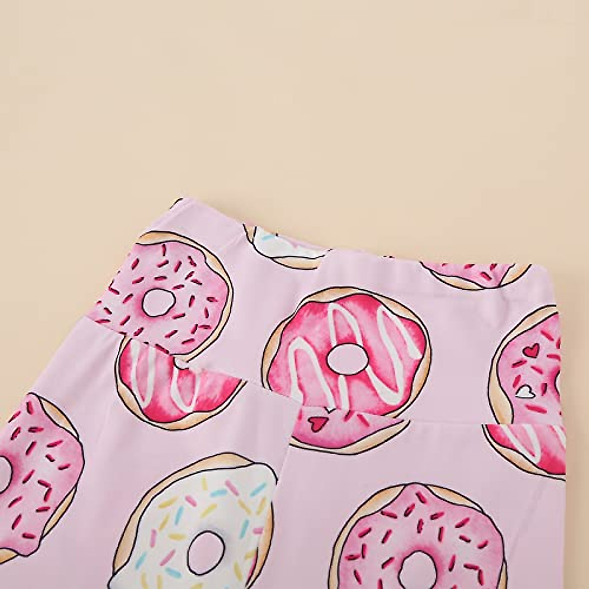 Baby Girls Birthday Outfit Sweet One/Two Donut Bell Bottom Pants Headband Set (Two Sweet Pink 2, 18-24M)